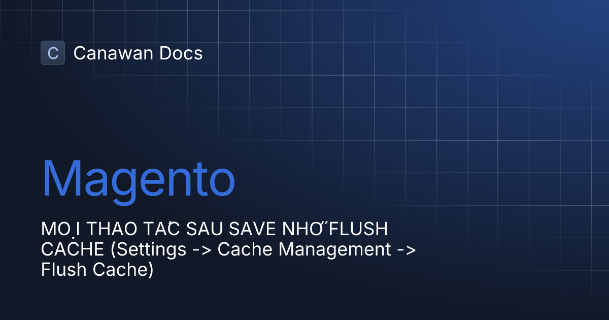 Magento | Canawan Docs